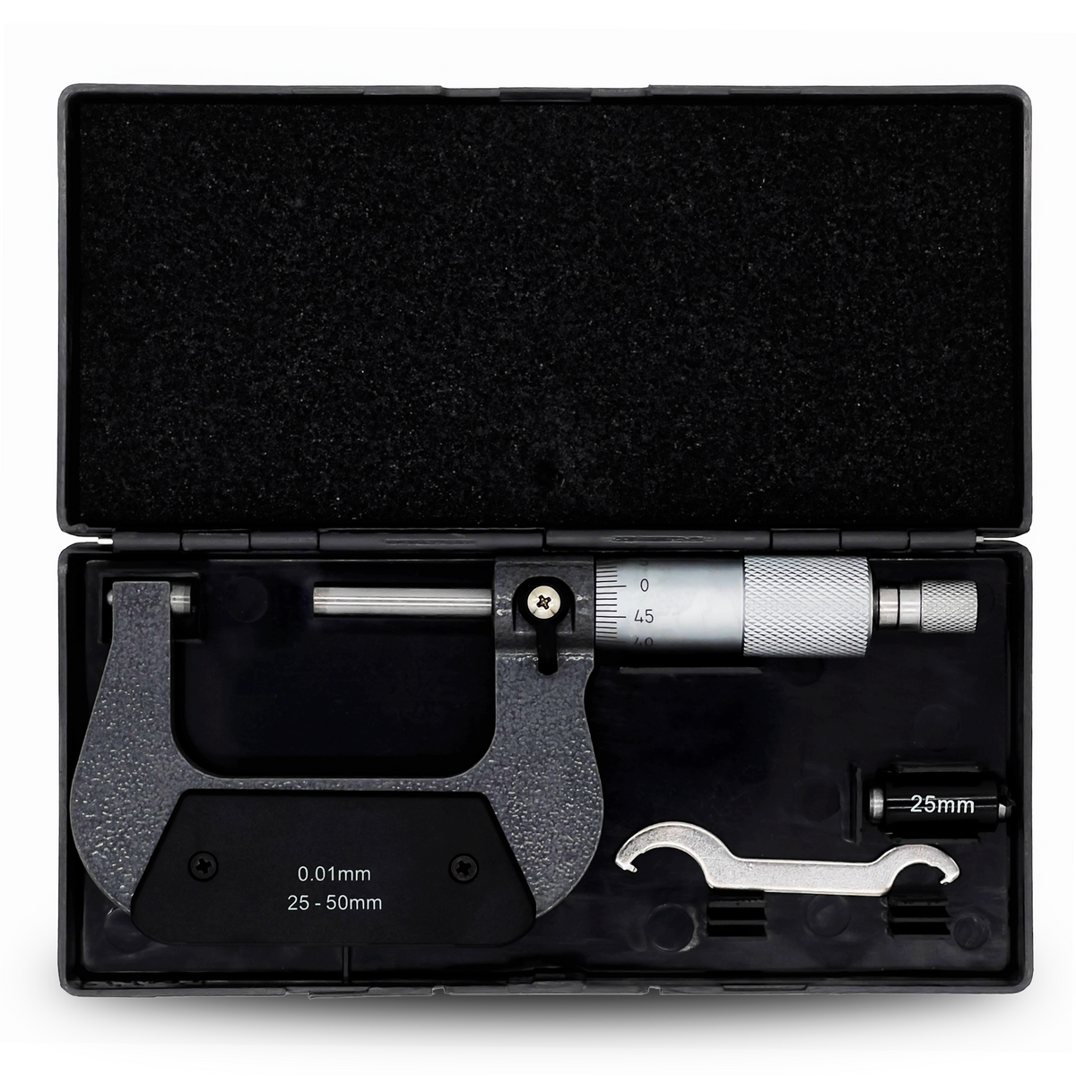 Pittsburgh P59081 25-50mm Metric External Screw Gauge Micrometer ...