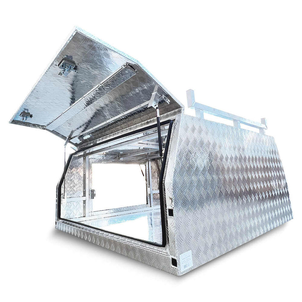 Grip GUC2400 2400mm x 1800mm x 860mm 3 Door Checker Plate Aluminium Ute ...
