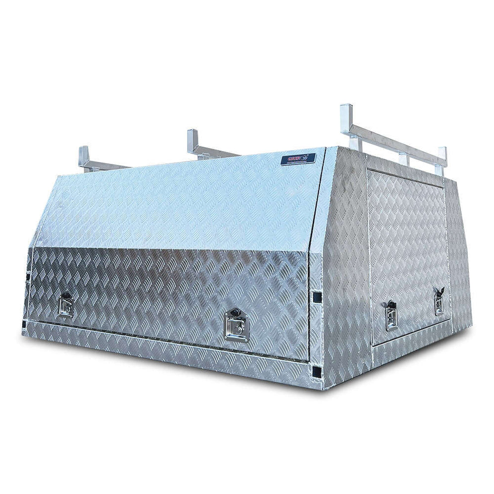 Grip GUC2400 2400mm x 1800mm x 860mm 3 Door Checker Plate Aluminium Ute ...