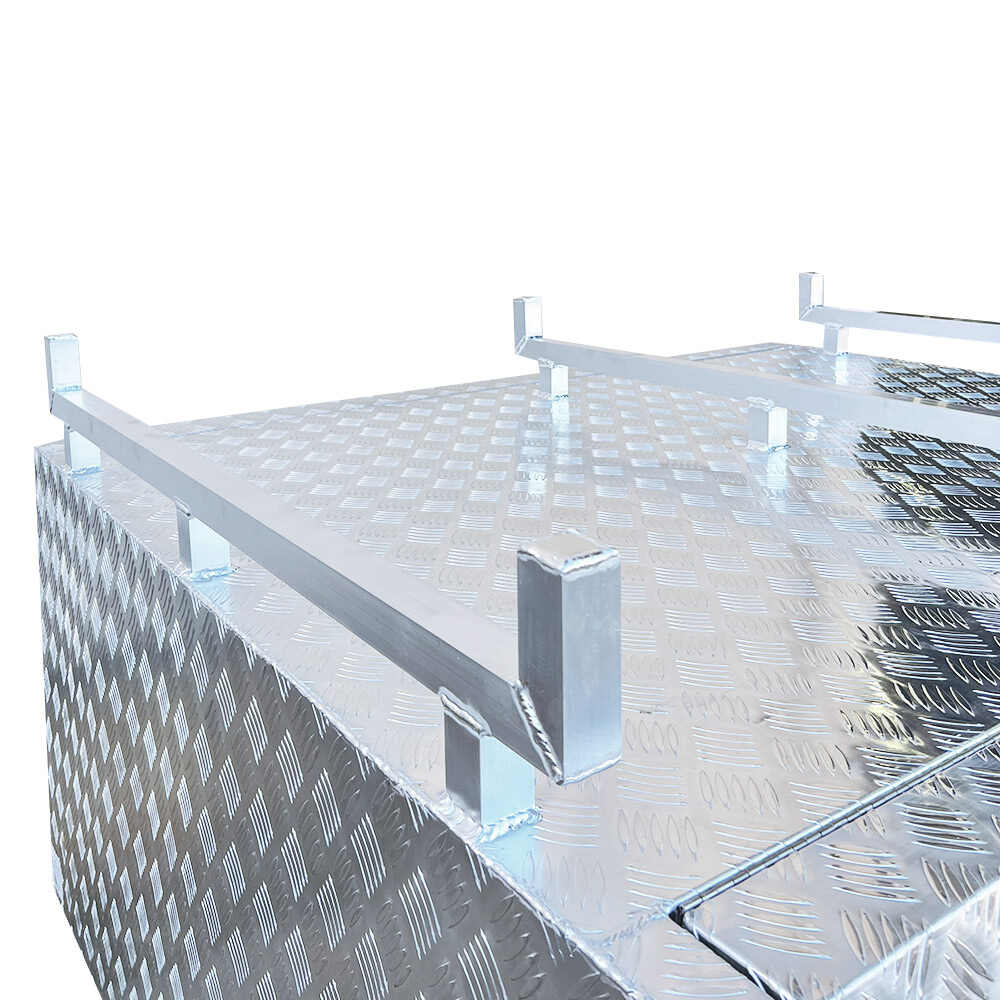 Grip GUC1800 1800mm x 1800mm x 860mm 3 Door Checker Plate Aluminium Ute ...