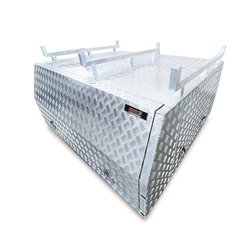 Grip GUC2400 2400mm x 1800mm x 860mm 3 Door Checker Plate Aluminium Ute ...