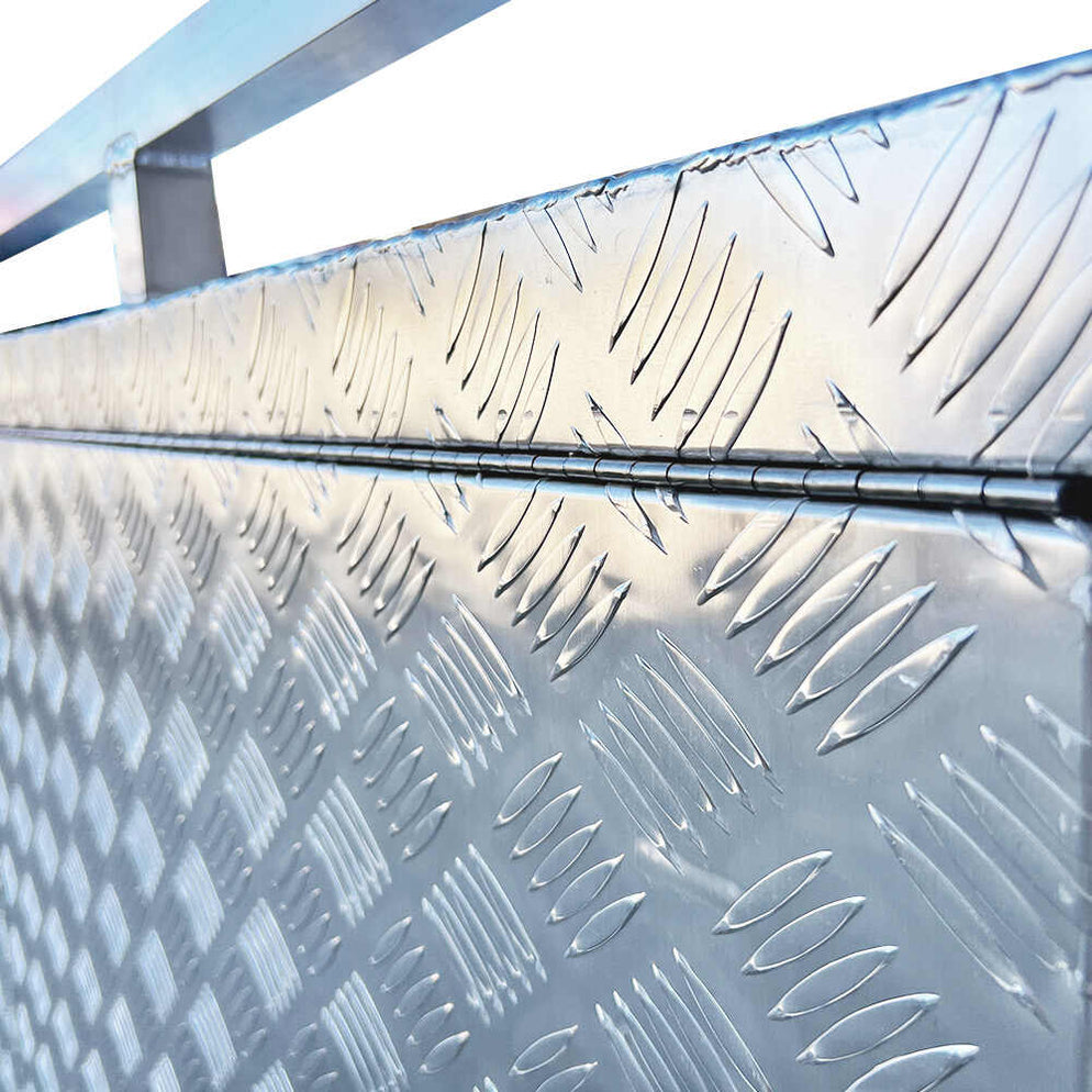 Grip GUC2400 2400mm x 1800mm x 860mm 3 Door Checker Plate Aluminium Ute ...