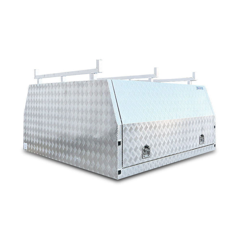 Grip GUC1800 1800mm x 1800mm x 860mm 3 Door Checker Plate Aluminium Ute ...