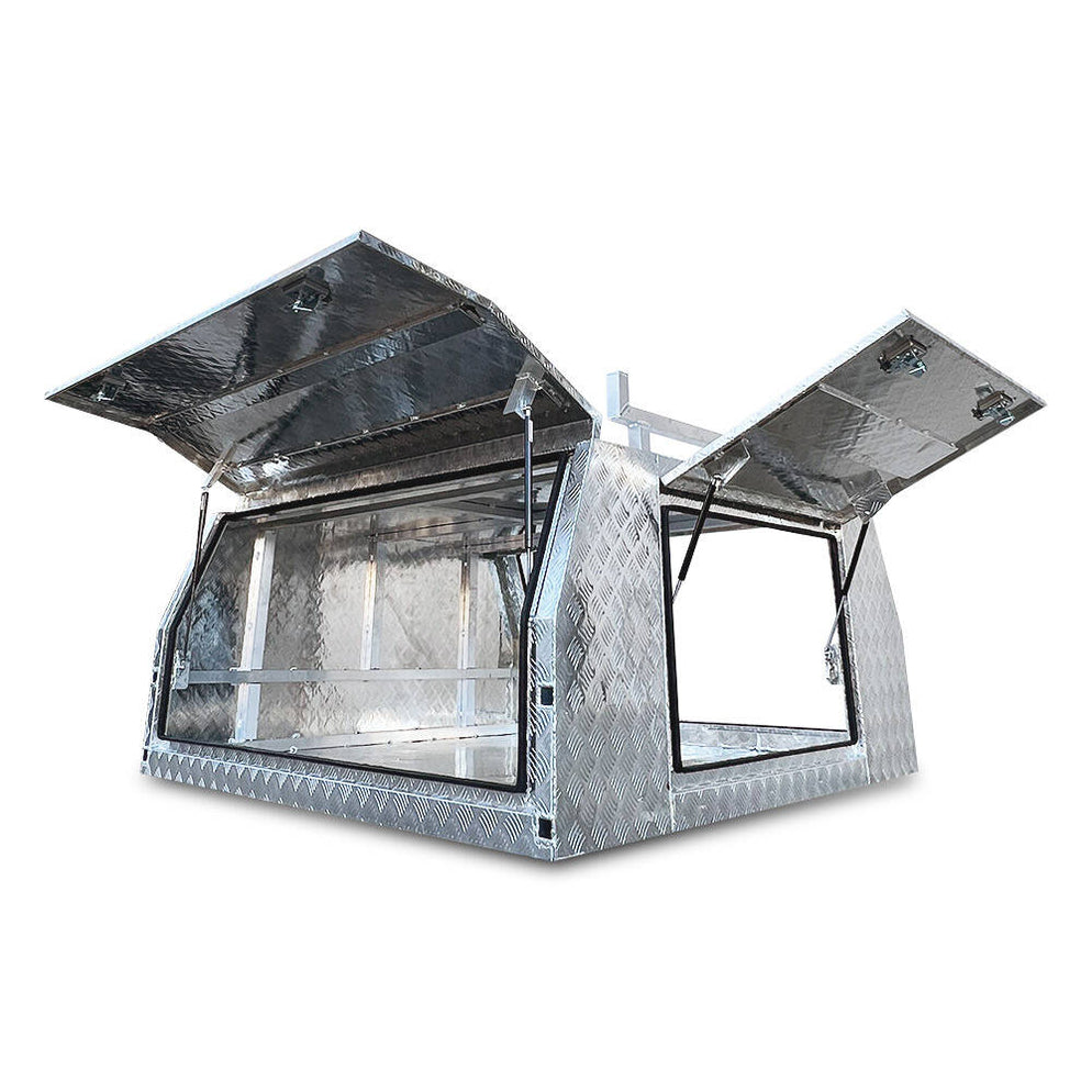 Grip GUC1800 1800mm x 1800mm x 860mm 3 Door Checker Plate Aluminium Ute ...