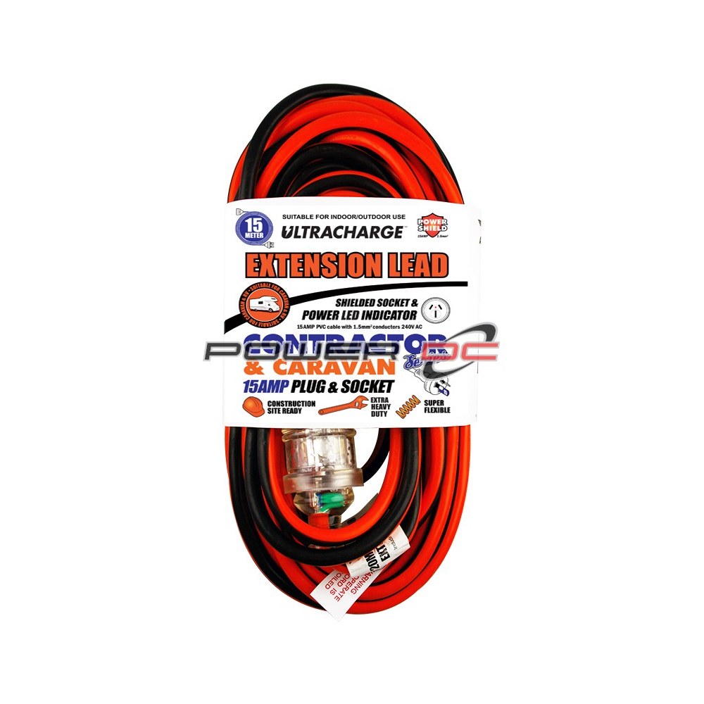 Ultracharge UR250/15C 15m Extension Lead 15A Plug Socket | Tools Warehouse