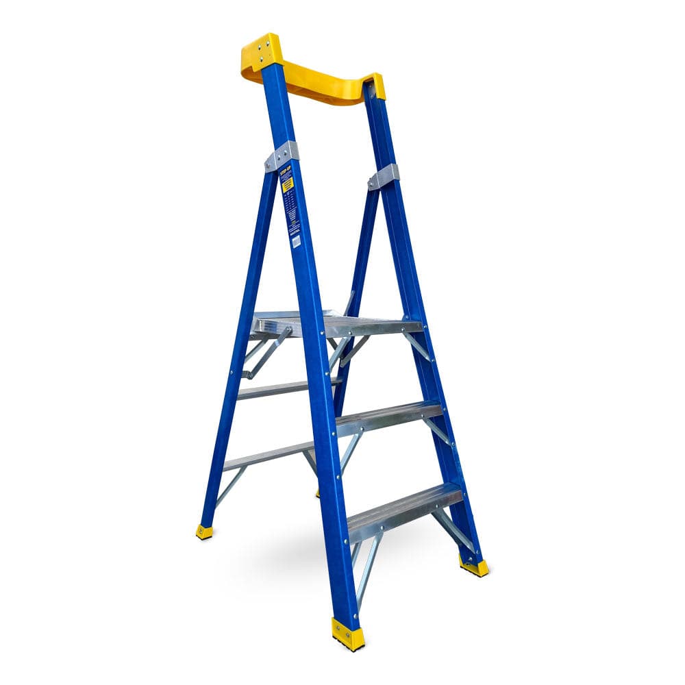 Step-Up STFPL-3 0.9m (3ft) 3-Step Industrial Fiberglass Platform Ladder ...