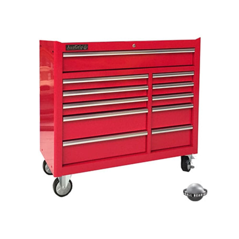 AuzGrip A00066 1067mm x 472mm x 853mm Red 11 Drawer Roller Cabinet ...