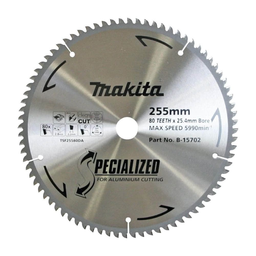 Makita B-15637 255mm x 25.4mm x 80T Aluminium Saw Blade | Tools Warehouse