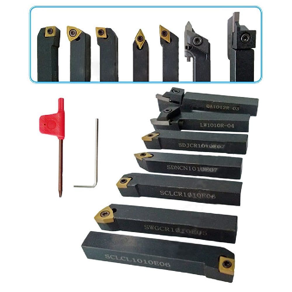 Metaltech MTLT710 7 Piece 10mm Shank Lathe Turning Tool Set | Tools ...