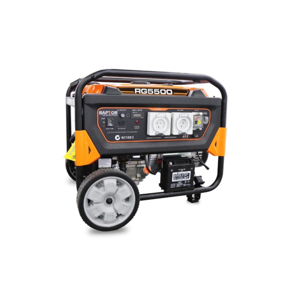 Raptor RG5500 6.8kVa 5500W 420cc 4-Stroke Petrol Worksite Electric ...