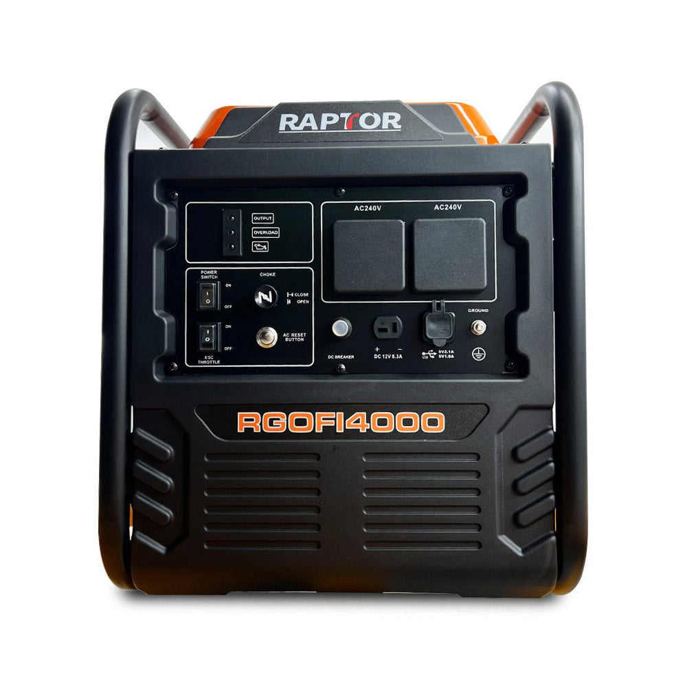 Raptor RGOFI4000 4000W 223cc 4-Stroke Petrol Open Frame Inverter Generator | Tools Warehouse