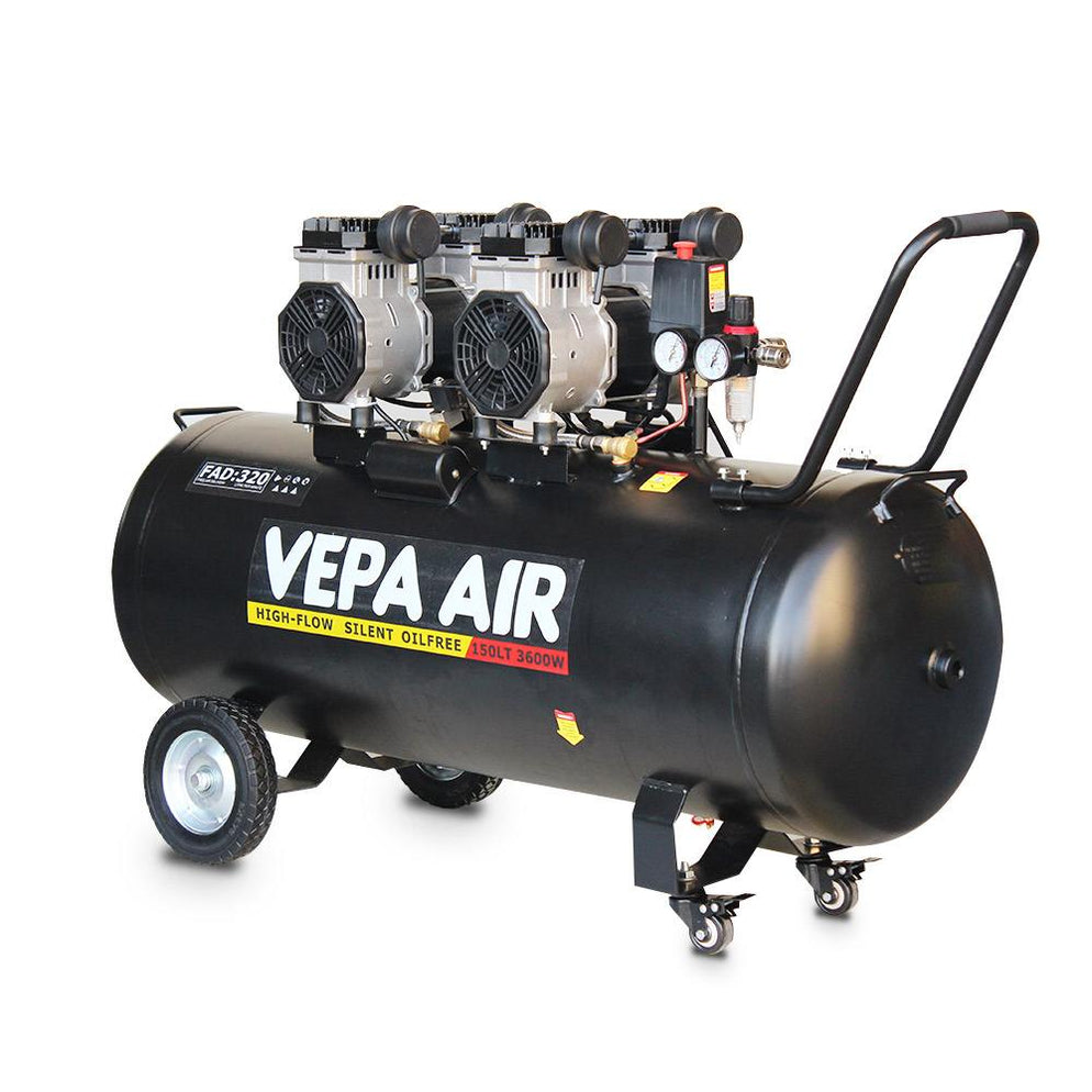 Vepa Air VSC3600 3600W 150L High Flow Silent Oil Less Air Compressor ...