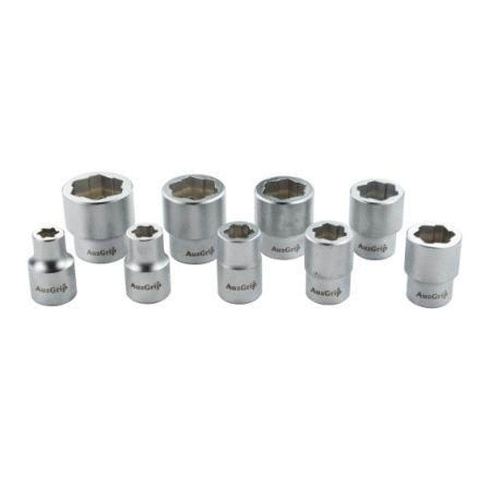 AuzGrip A53070 9 Piece SAE 3/8" Square Drive Bolt Extractor Socket Set ...