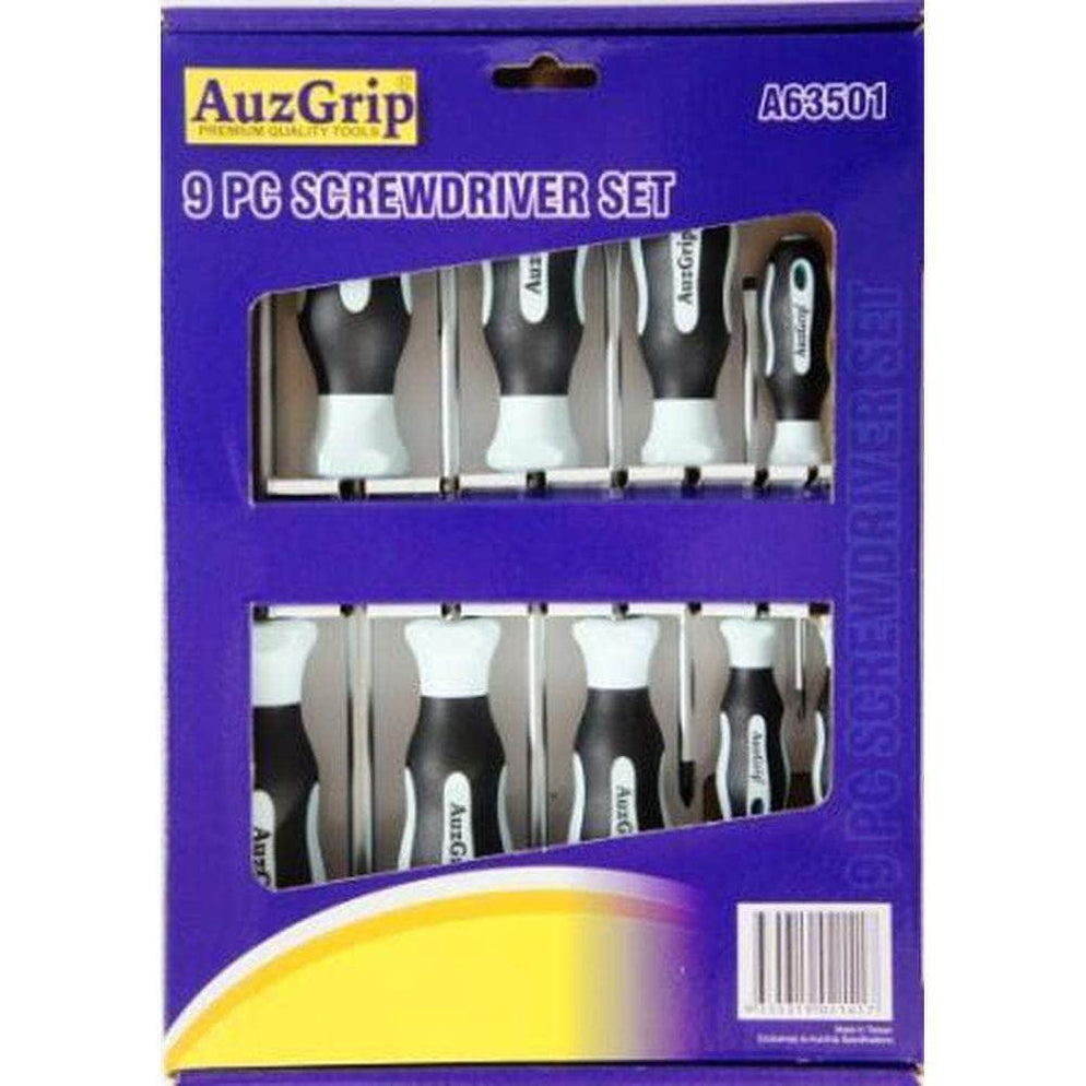AuzGrip A63501 9 Piece Screwdriver Set | Tools Warehouse