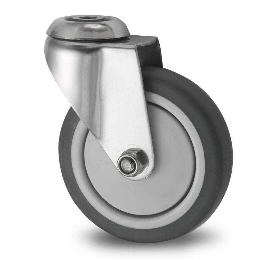 Grip 42011 100mm 100kg Institutional Grey TPR Swivel Castor with Brake ...