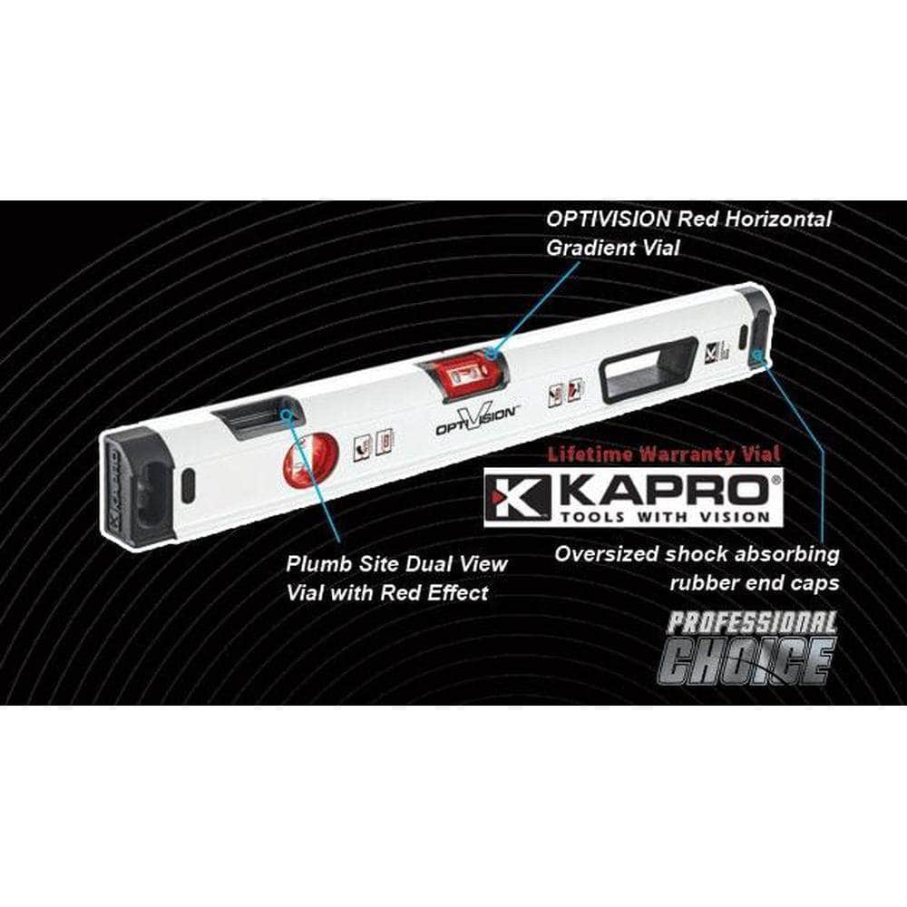 Kapro 905-41P120 1200mm (120cm) 3 Vial OPTIVISION Red Condor ...